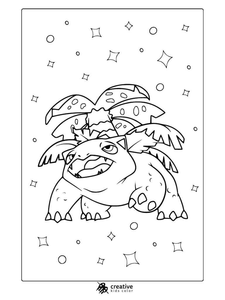 Venusaur From Pokemon Coloring Page | PDF