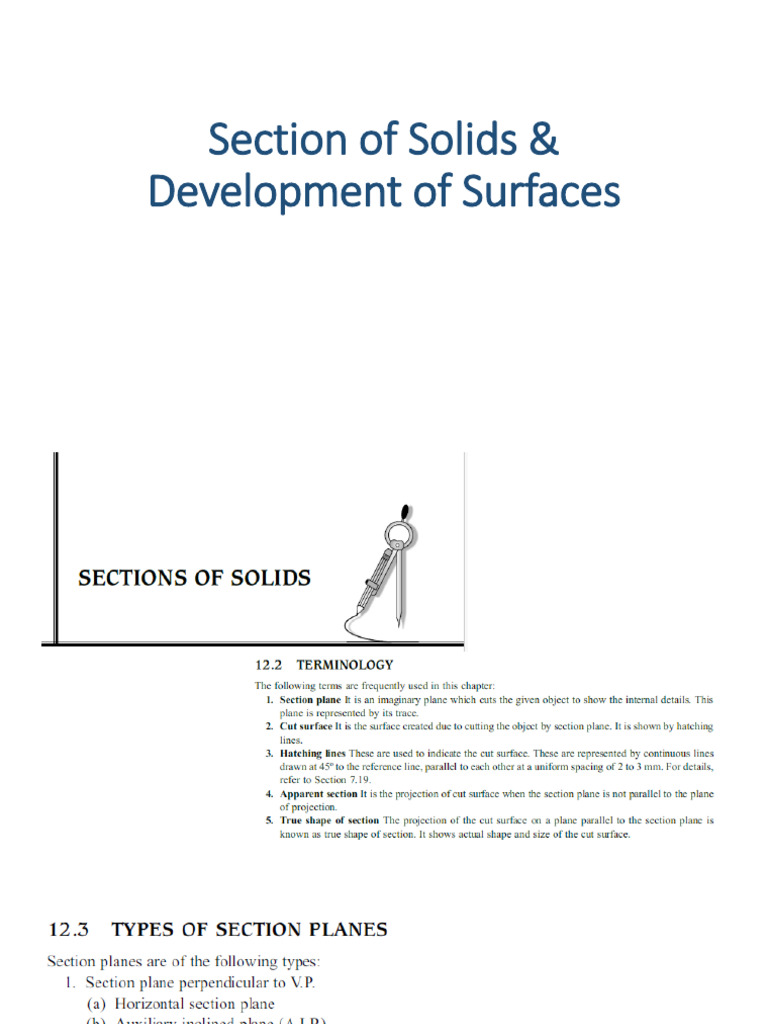 Solids Sectioning and Surface Development | PDF