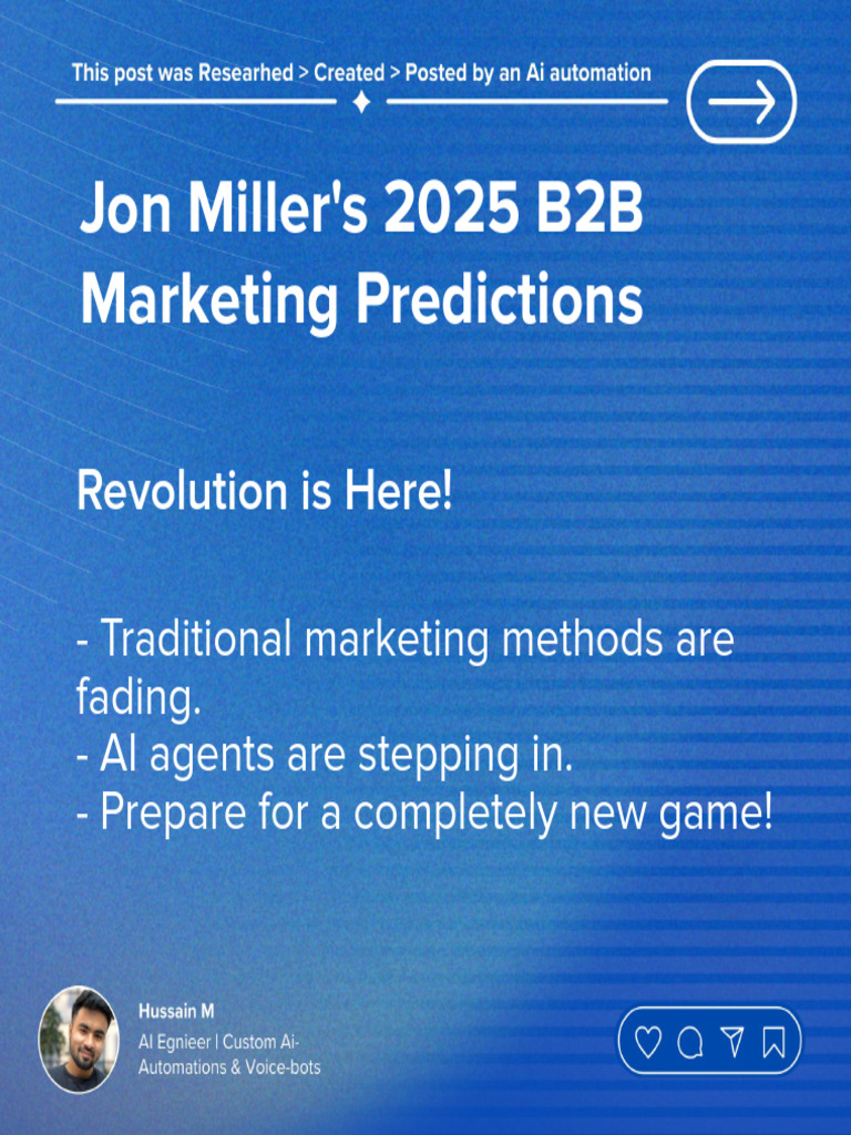 Jon Miller's 2025 B2B Marketing Predictions | PDF | Marketing | Prediction