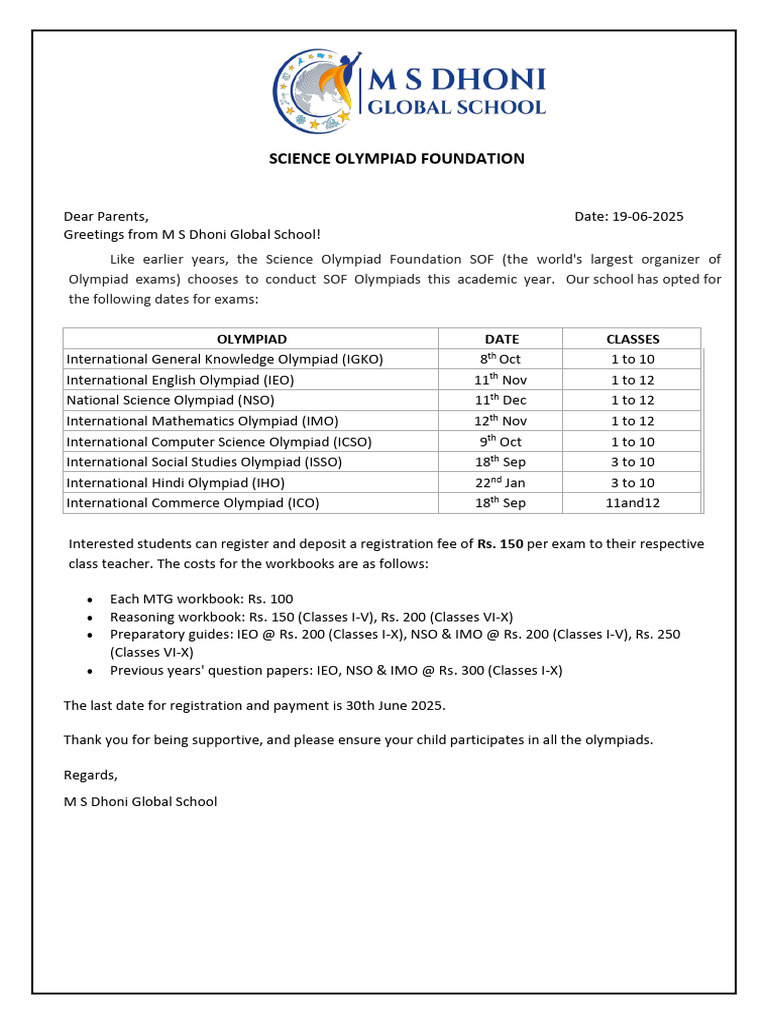 9055 Sof Circular 2025-26 | PDF