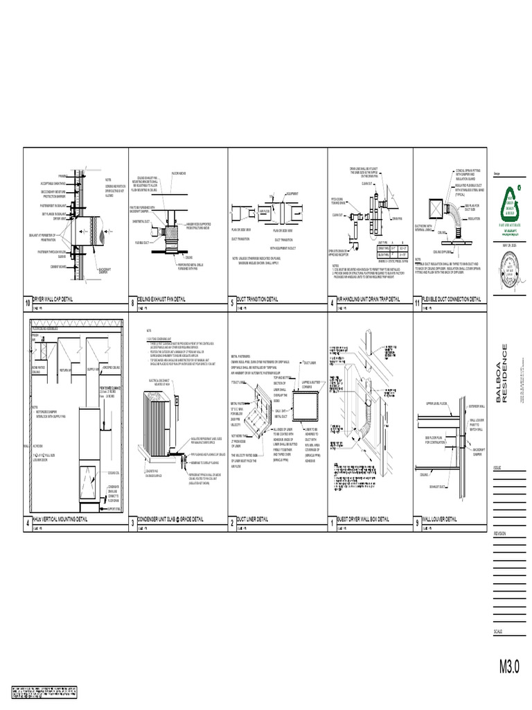 m3.0 - Mechanical Installation Details | PDF | Duct (Flow) | Engineering Thermodynamics