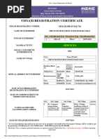 Udyam Registration Certificate Sample | PDF | Computing