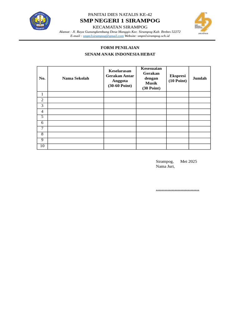 Form Penilaian Senam Dan LKBB | PDF