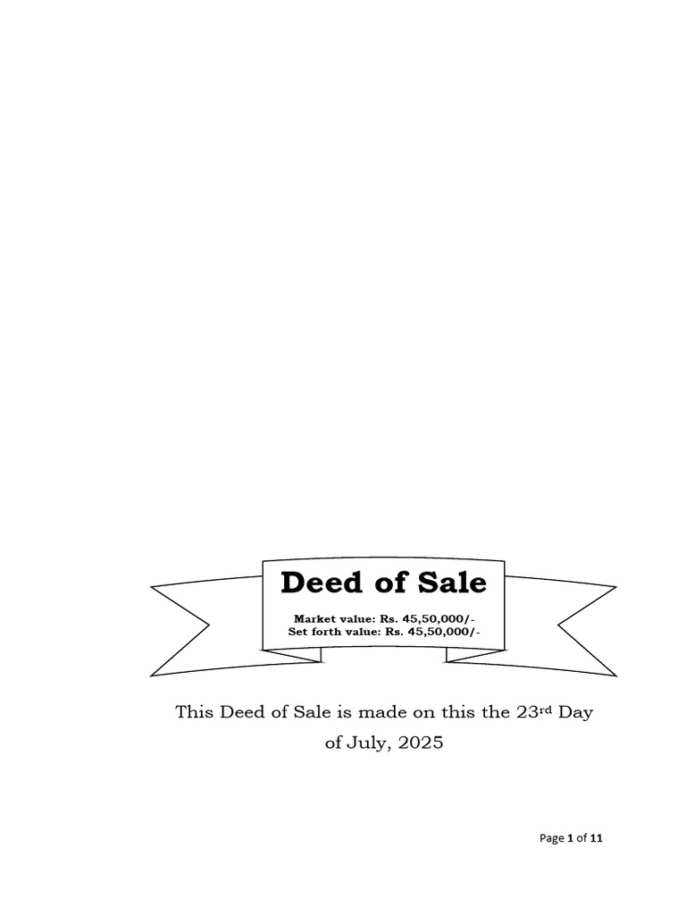 Sale Deed Ranjit Ghosh - Sir | PDF | Title (Property) | Environmental Law