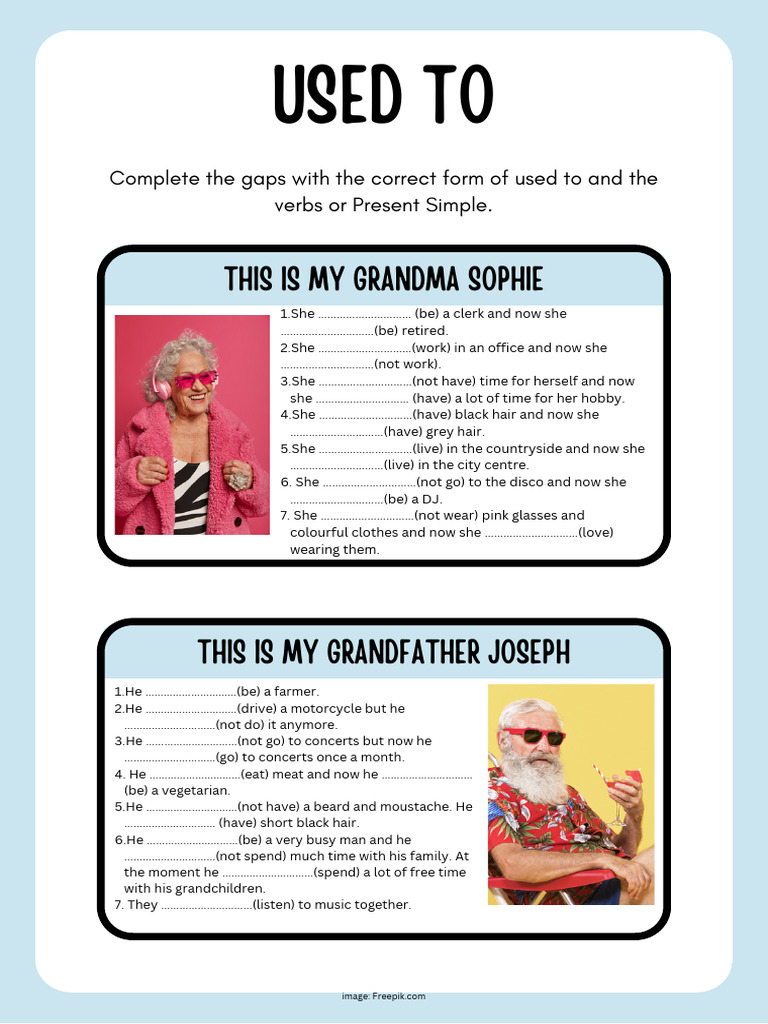 Used To Worksheet | PDF