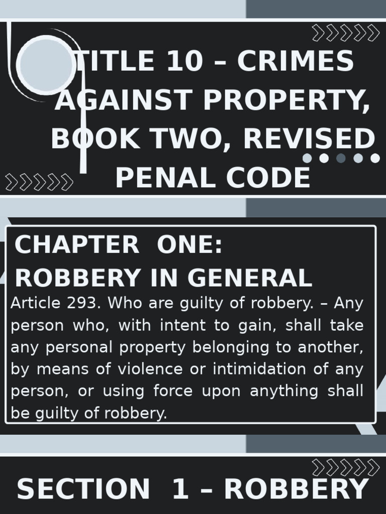Crime Against Property | PDF | Robbery | Fraud