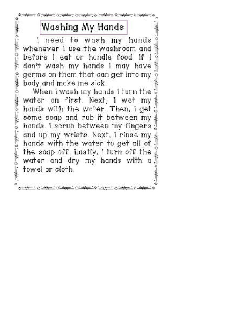 Reading - My Hands | PDF