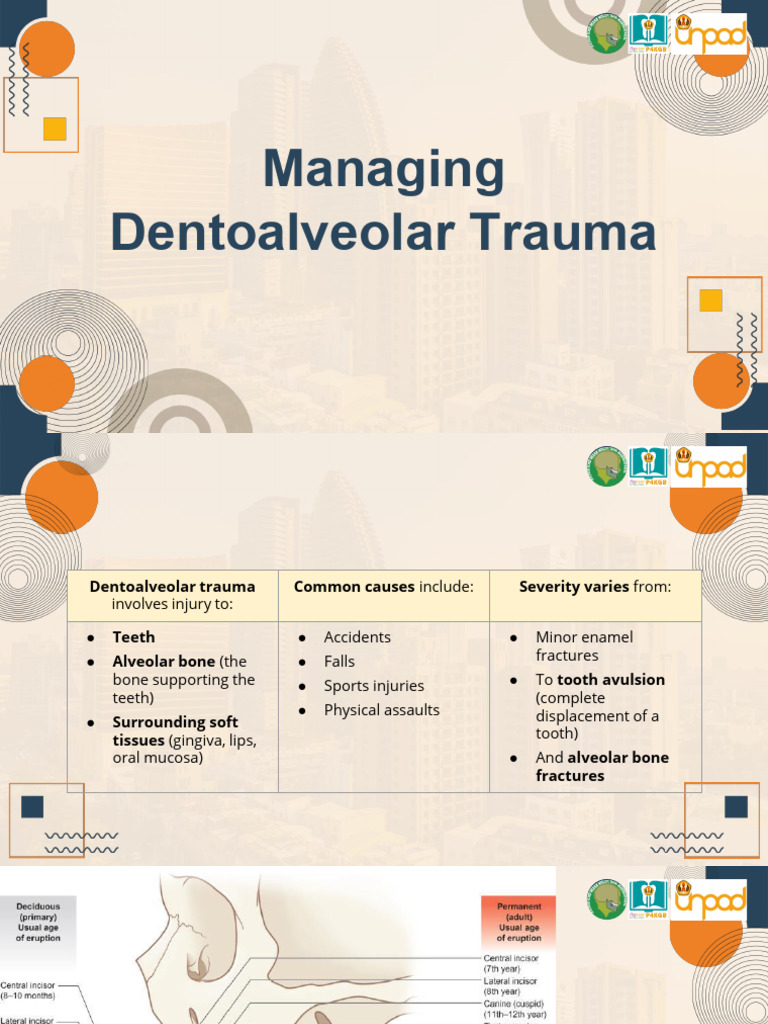 Managing Dentoalveolar Trauma | PDF | Human Tooth | Medical Specialties
