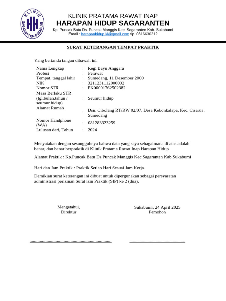 Format Suket TMPT Praktik | PDF