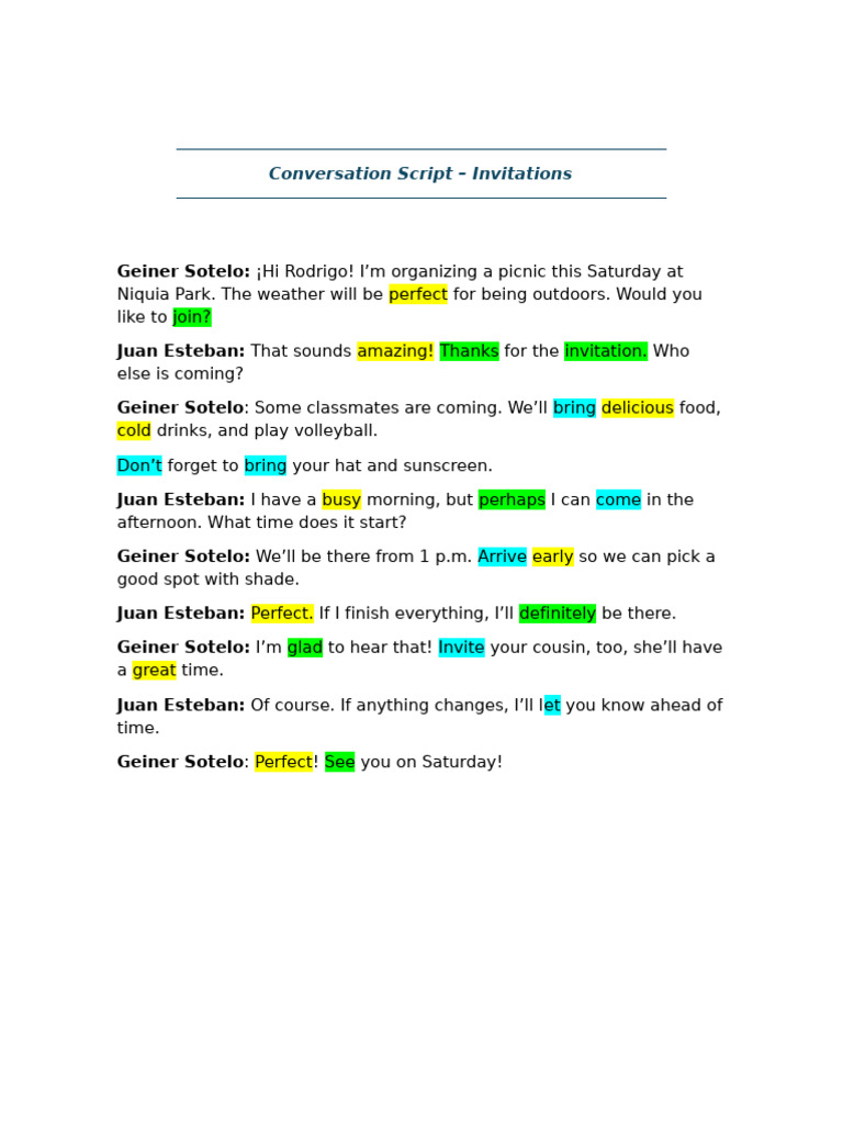Conversation Script | PDF