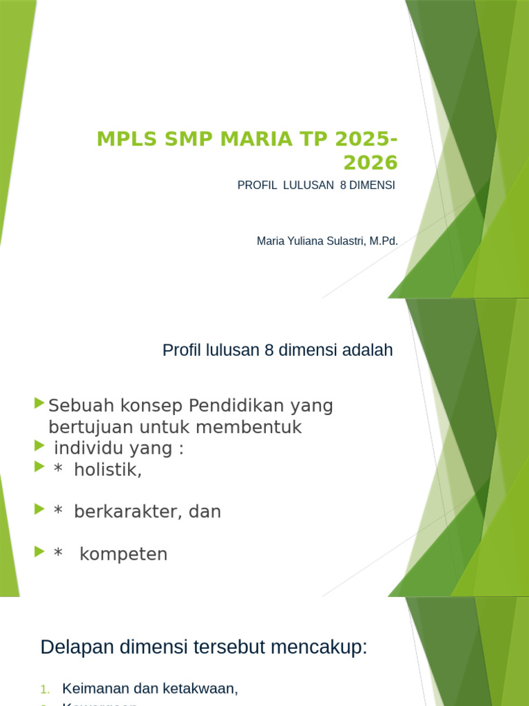 Profil Lulusan 8 Dimensi | PDF