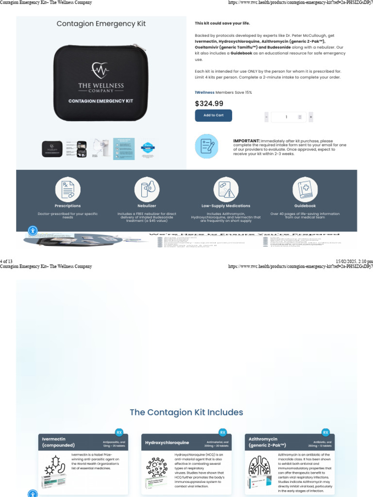 Contagion Emergency Kit Overview | PDF | Pharmacology | Clinical Medicine