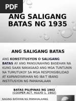 Ang Saligang Batas NG 1935 | PDF