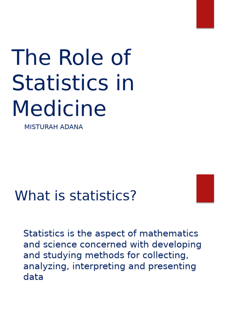 Role of Statistics in Medicine | PDF | Statistics | Clinical Trial