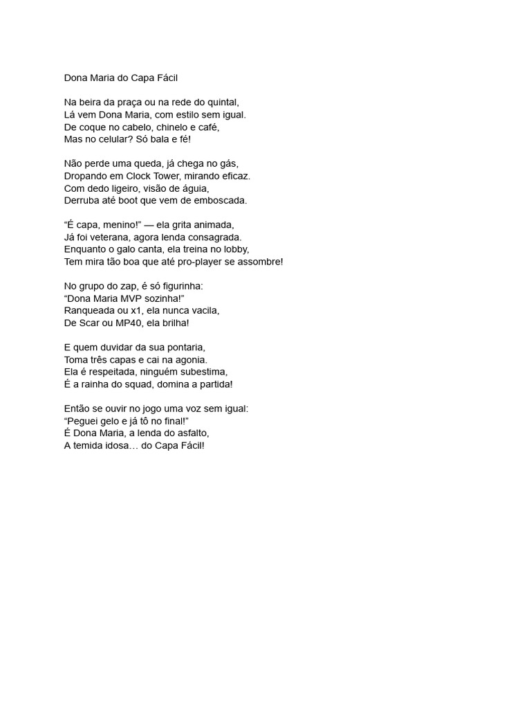 Dona Maria: A Lenda do Capa Fácil | PDF