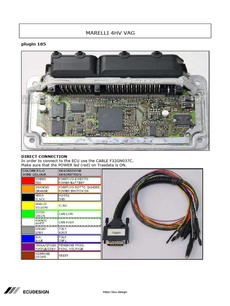 Marelli 4HV ECU Connection Guide | PDF