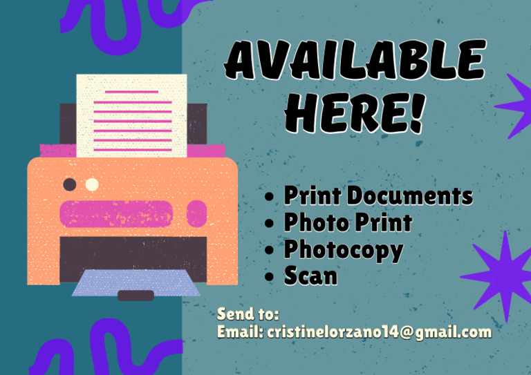 Teal Textured Printing Services Poster | PDF