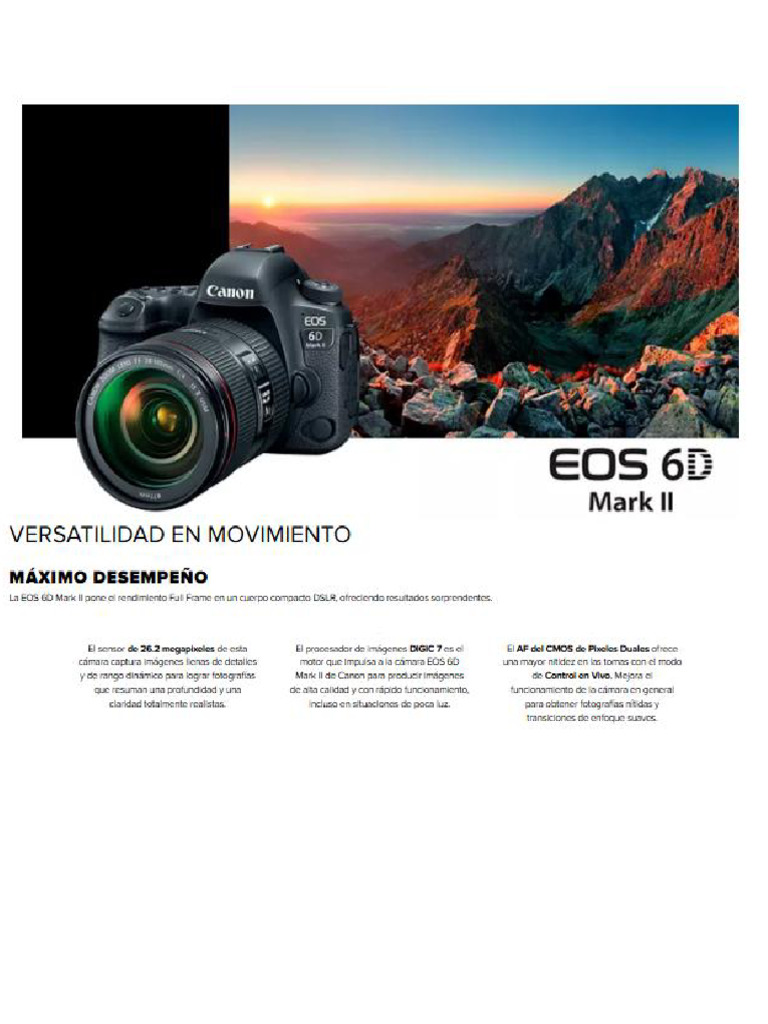Cámara Canon 6D Mark II | PDF