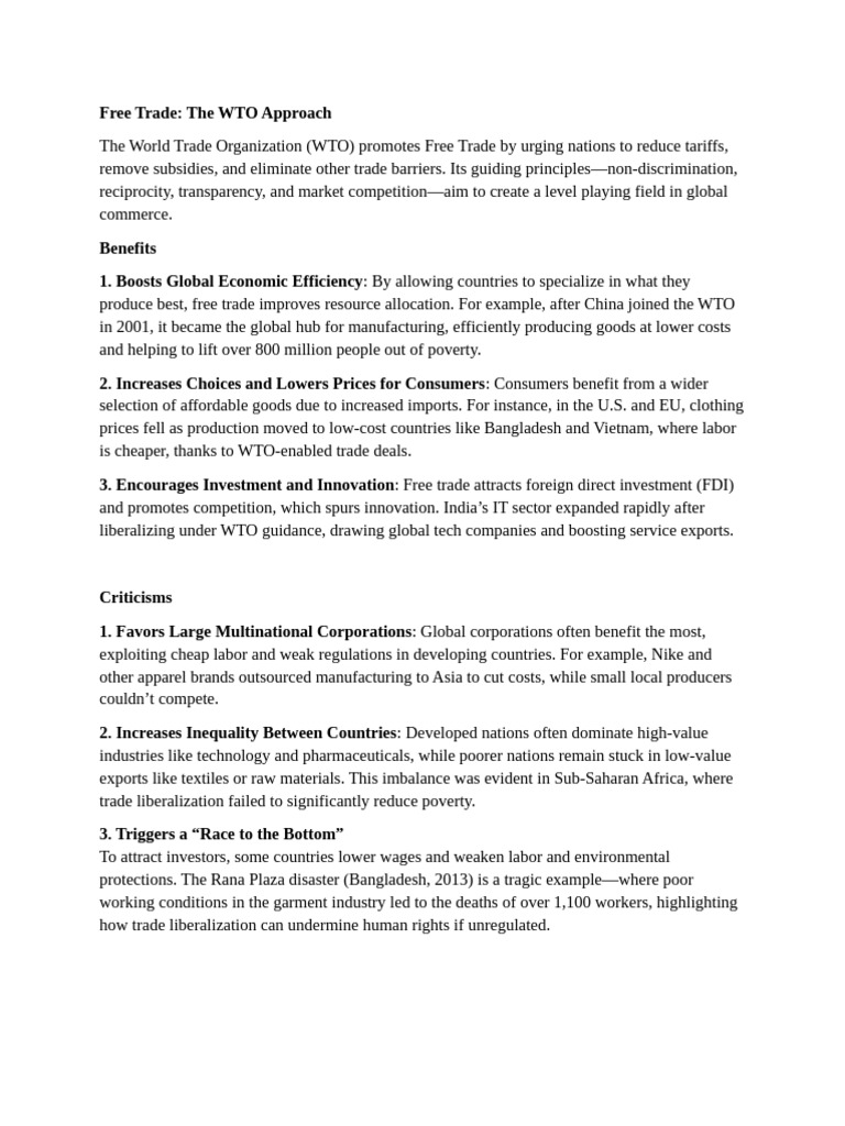 Free Trade vs. Fair Trade Analysis | PDF | Fair Trade | Trade