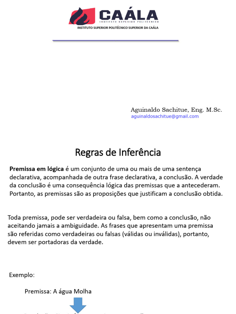 Regras de Inferência Lógica e Exercícios | PDF | Epistemologia ...