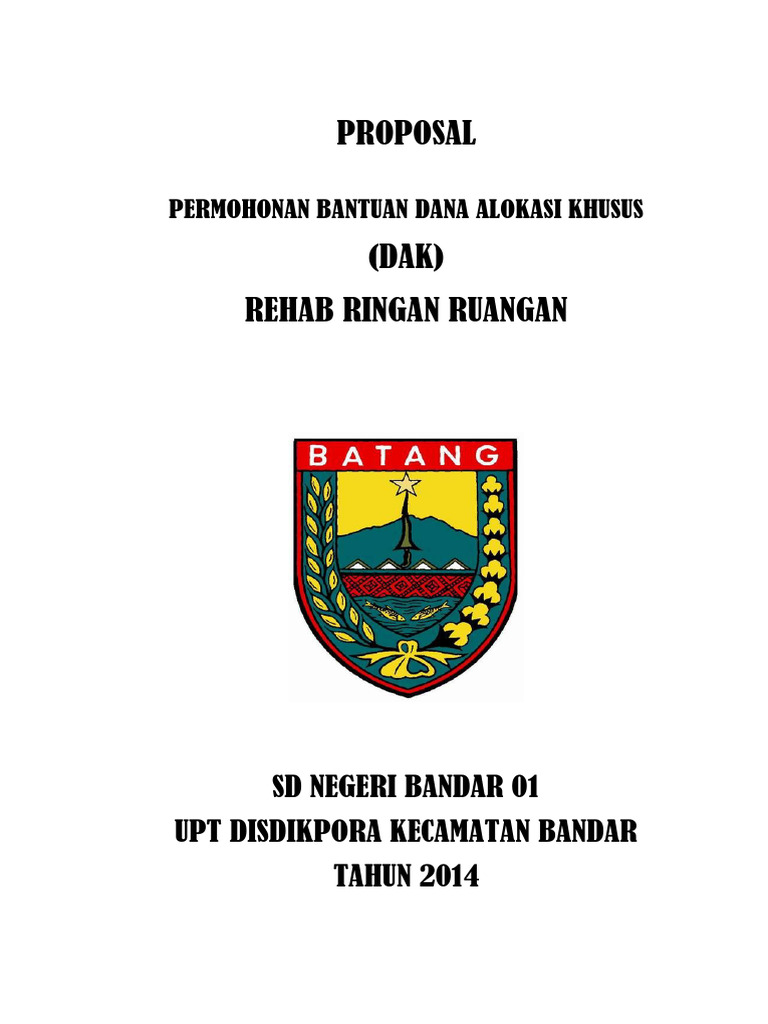 Contoh Proposal DAK Rehab Ruang Kelas | PDF