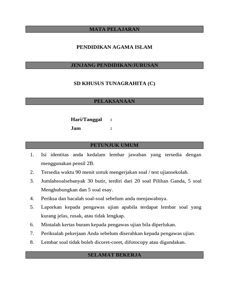 Us Tulis Agama 2025 Dzaky | PDF