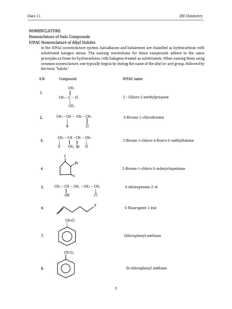 JEE Che CH 22 Nomenclature | PDF
