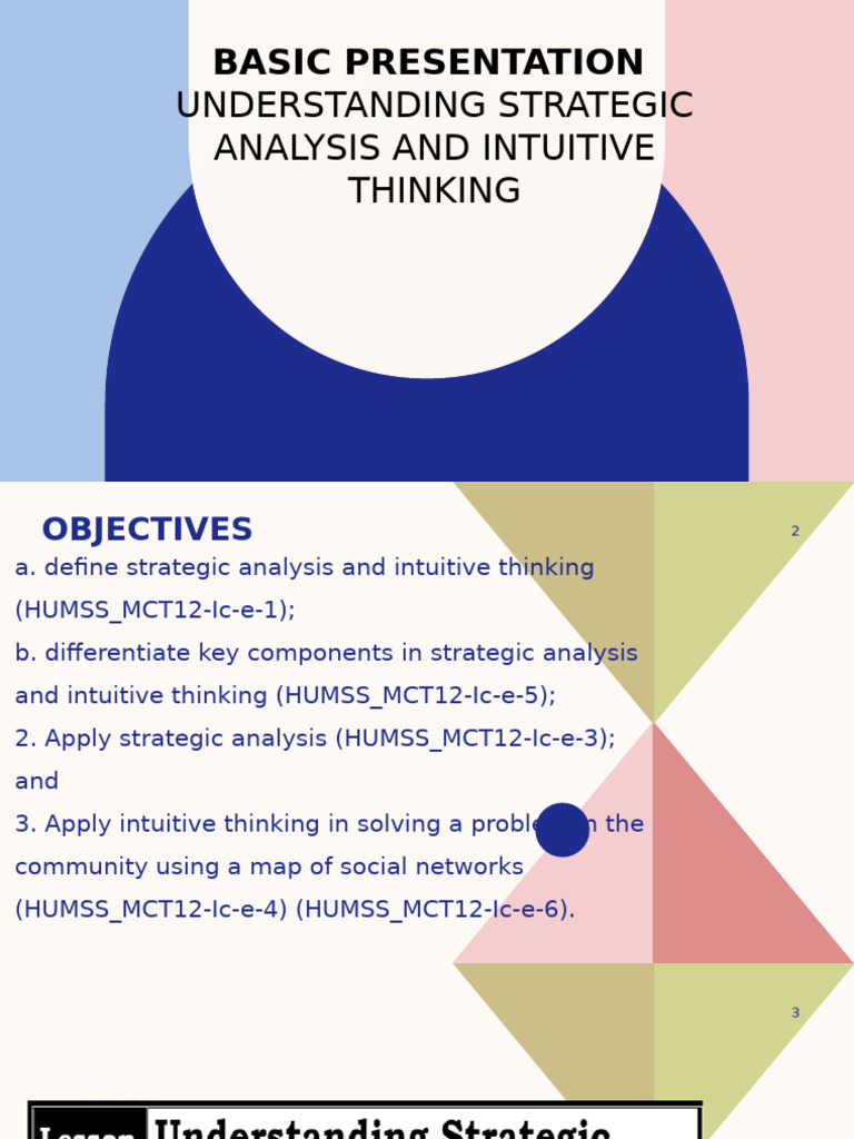 Q 1 Module 4 Strategic Thinking and Intuitive Thinking | PDF | Analysis | Thought