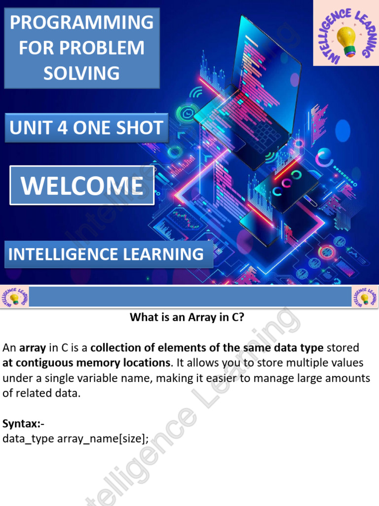 Unit 4 Pps Intelligence Learning | PDF | Matrix (Mathematics) | Computer Programming