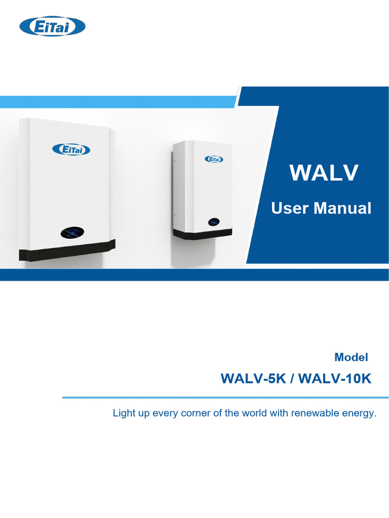 Eitai Walv-5k-10k User Manual v1.3 | PDF | Battery Charger | Electricity