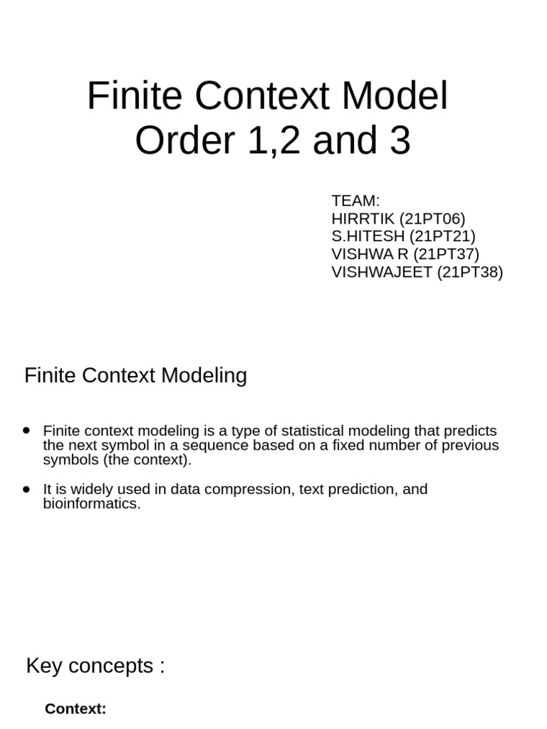 Order 1,2,3 - Finite Context Model | PDF | Code | Bioinformatics