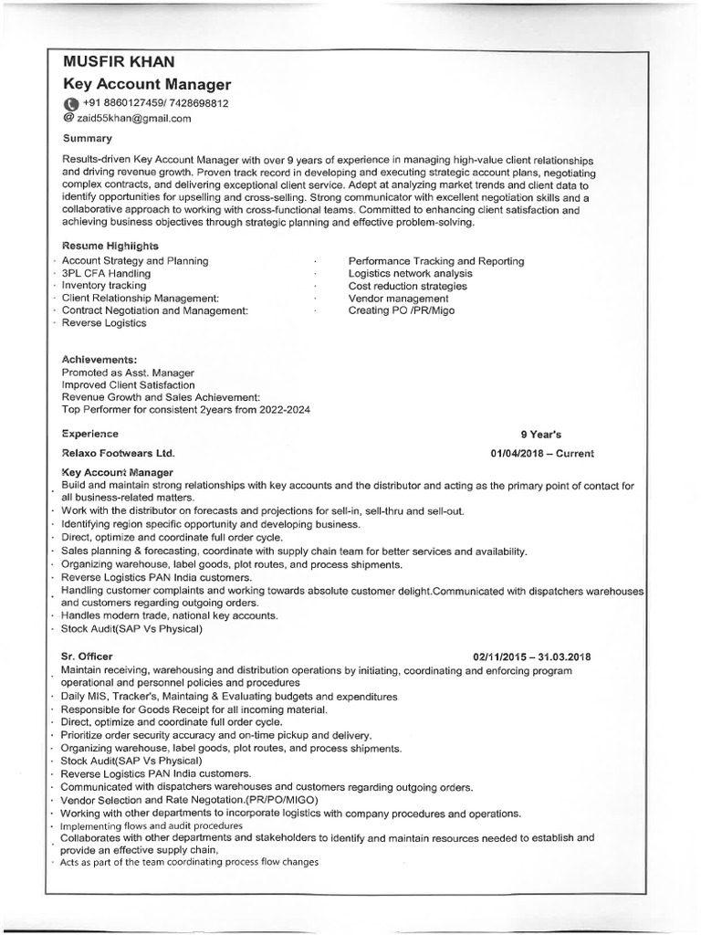 KAM Manager | PDF