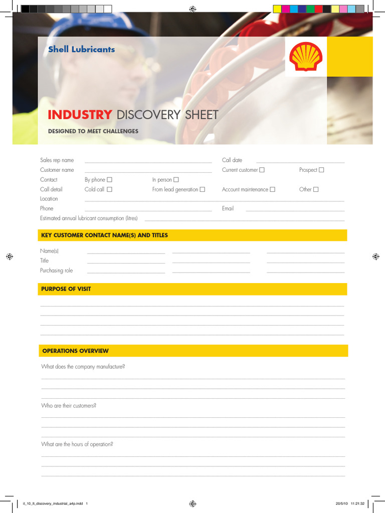 Discovery Sheet Industrial - M. Rizqi | PDF | Housekeeping | Mechanical Engineering