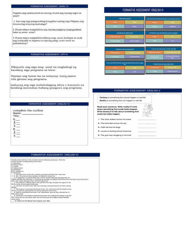 Formative Assessment | PDF