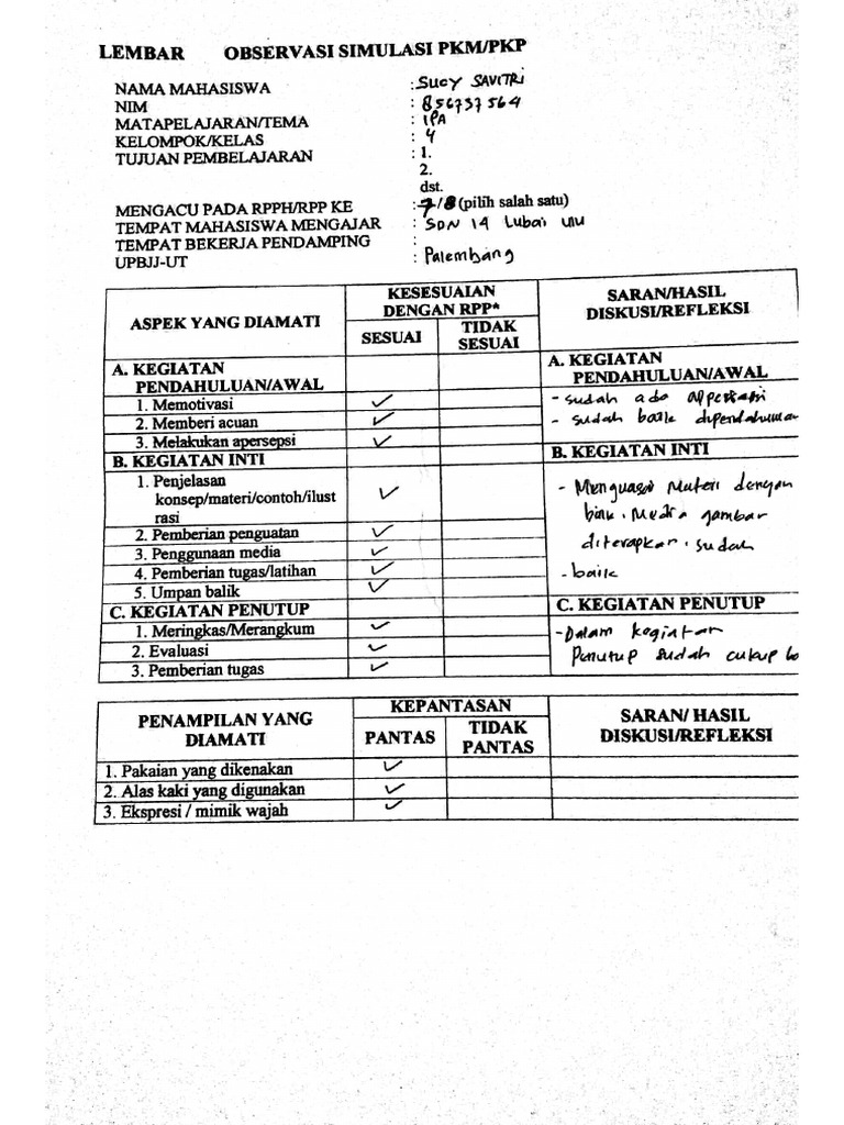 Observasi Dan Refleksi Tugas 4 | PDF
