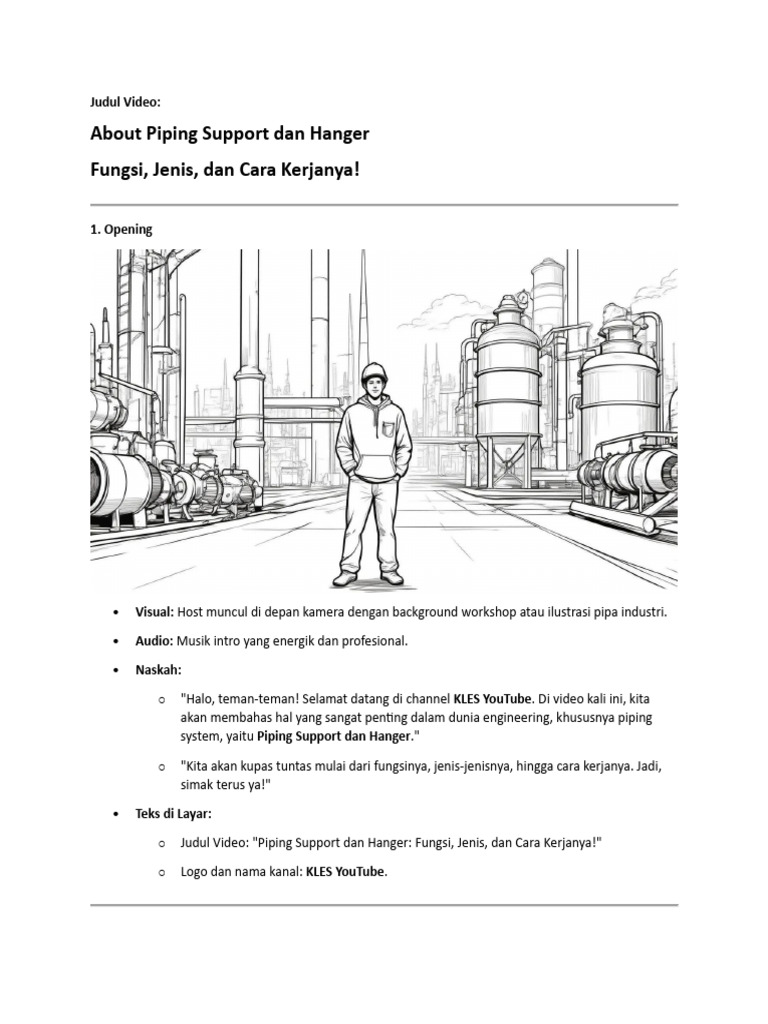 Piping Support dan Hanger: Panduan Lengkap | PDF