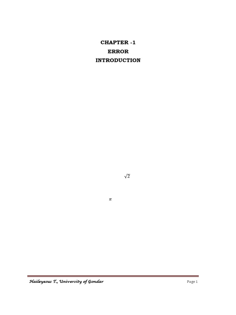 Chapter 1 | PDF | Numbers | Numerical Analysis