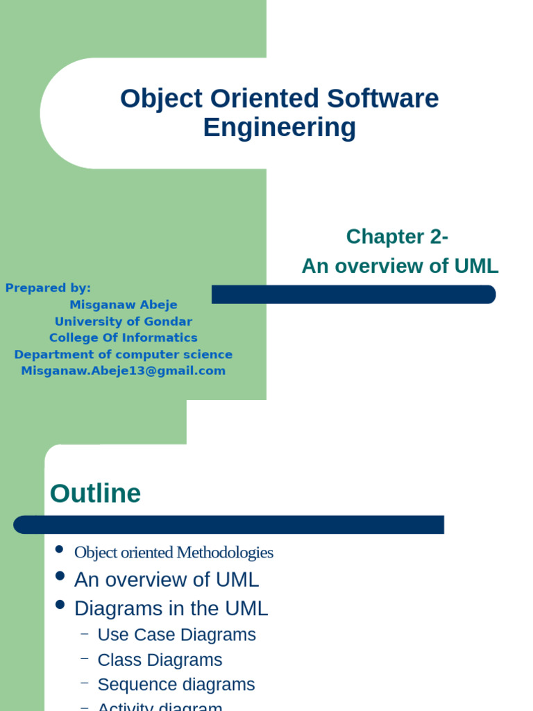 Chapter 2 - Overview of UMLupdated | PDF | Unified Modeling Language | Class (Computer Programming)