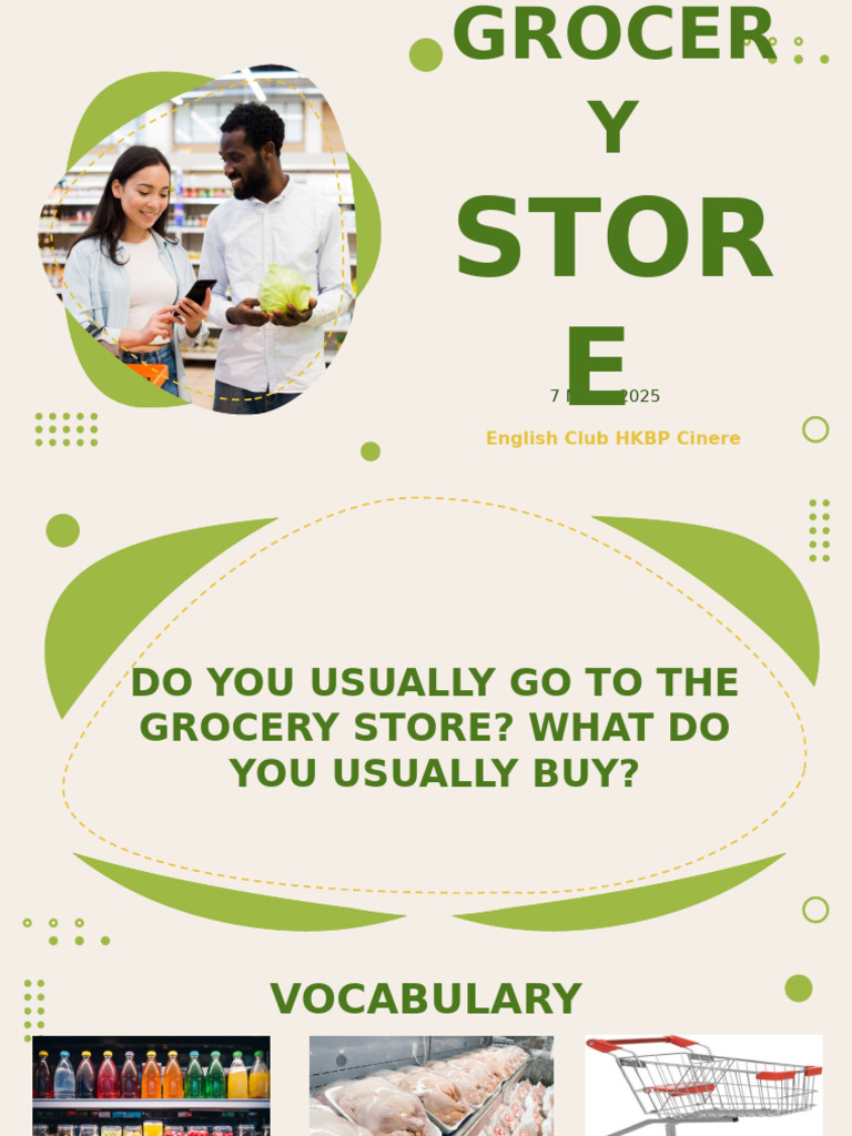 Grocery Store Vocabulary and Grammar Guide | PDF | Grocery Store | Noun