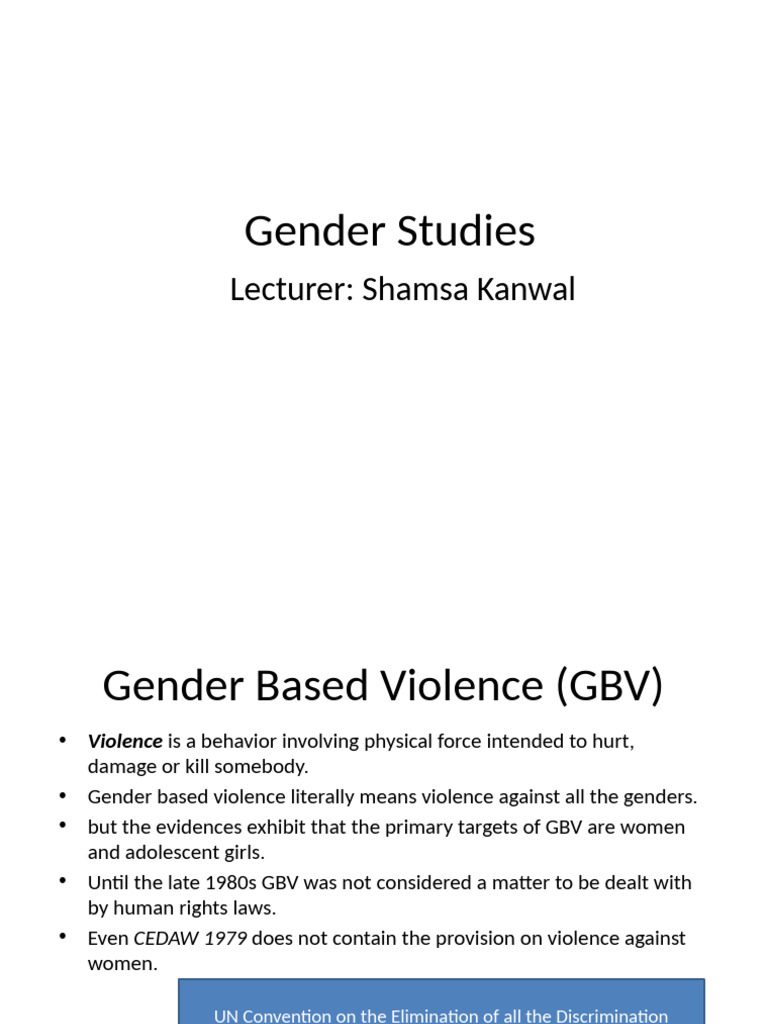 Gender Based Violence | PDF | Violence Against Women | Violence
