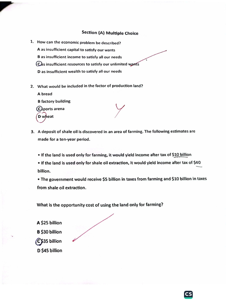 CIE Eco Resit Answers | PDF