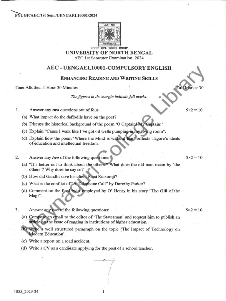 AEC Compulsory English | PDF