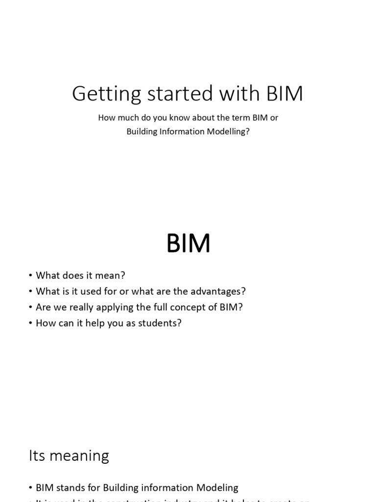 Intro To BIM and Revit Basics | PDF