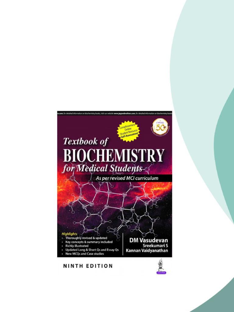 Textbook of Biochemistry For Medical Students DM Vasudevan & Sreekumari S. & Kannan Vaidyanathan ...