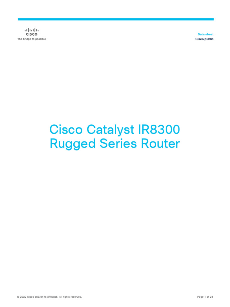 Cisco Catalyst IR8300 Rugged Series Router Datasheet | PDF | I Pv6 ...