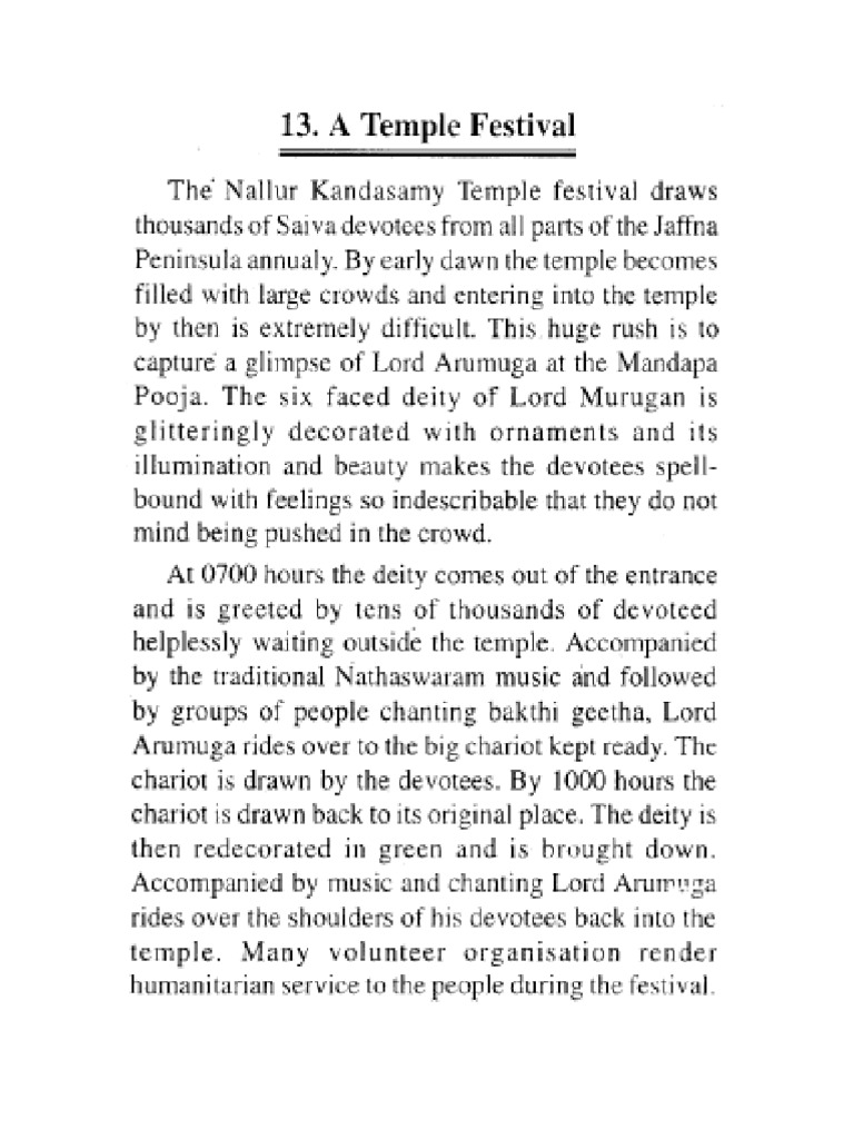 A Temple Festival | PDF