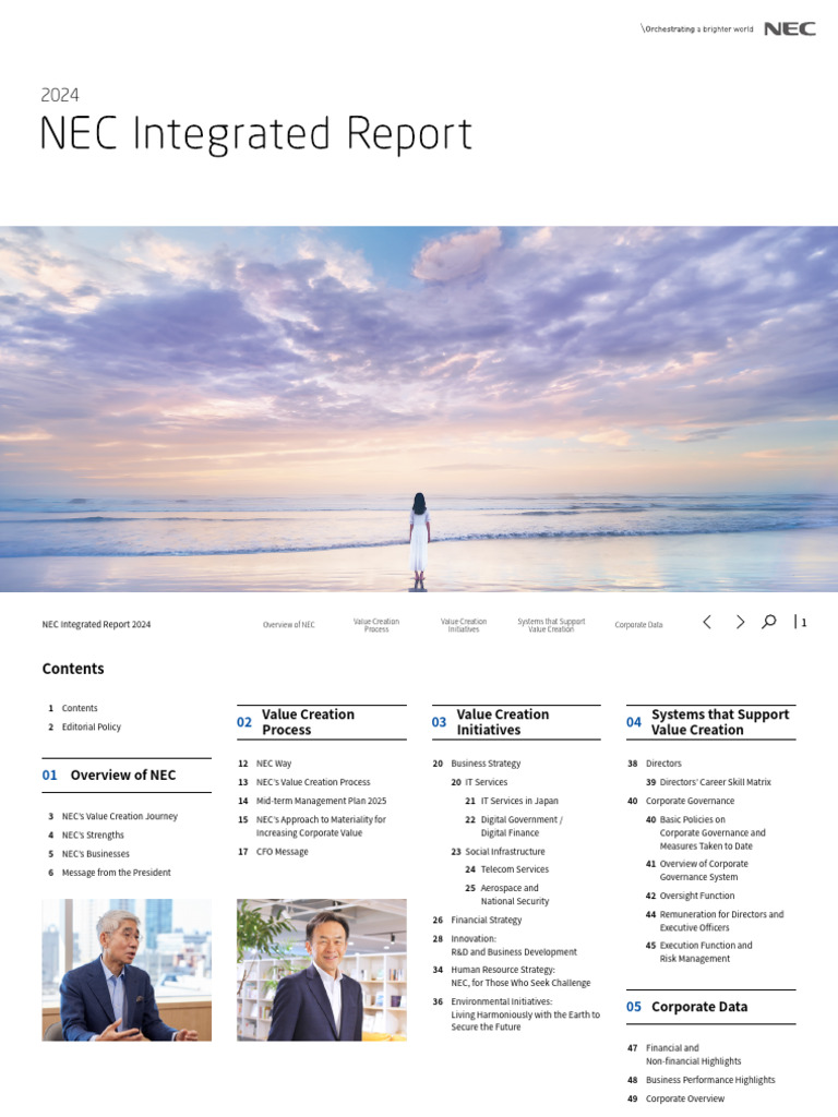 NEC Integrated Report 2024 Overview | PDF | Telecommunications