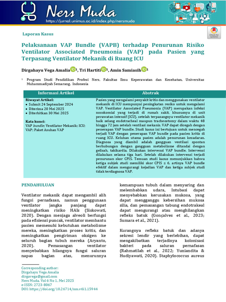 Efektivitas VAP Bundle di ICU untuk VAP | PDF
