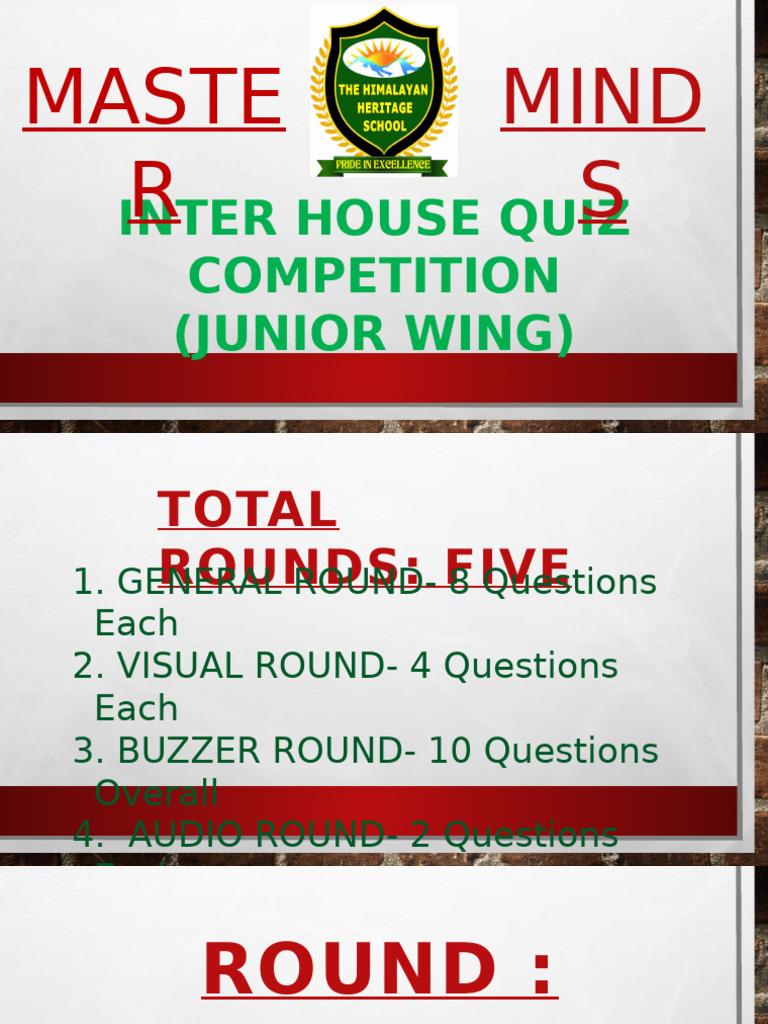 Junior Wing Inter House Quiz Competition | PDF | Volcano | Planetary ...