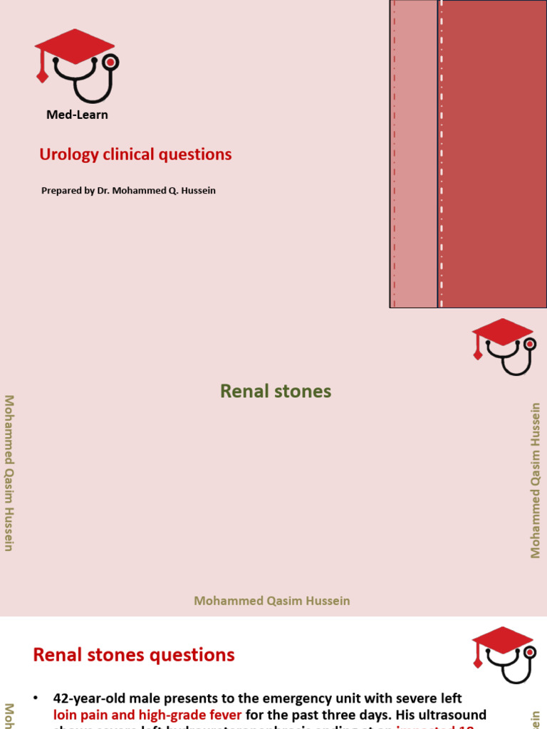 Urology Clinical Questions on Renal Stones | PDF | Stent | Prostate